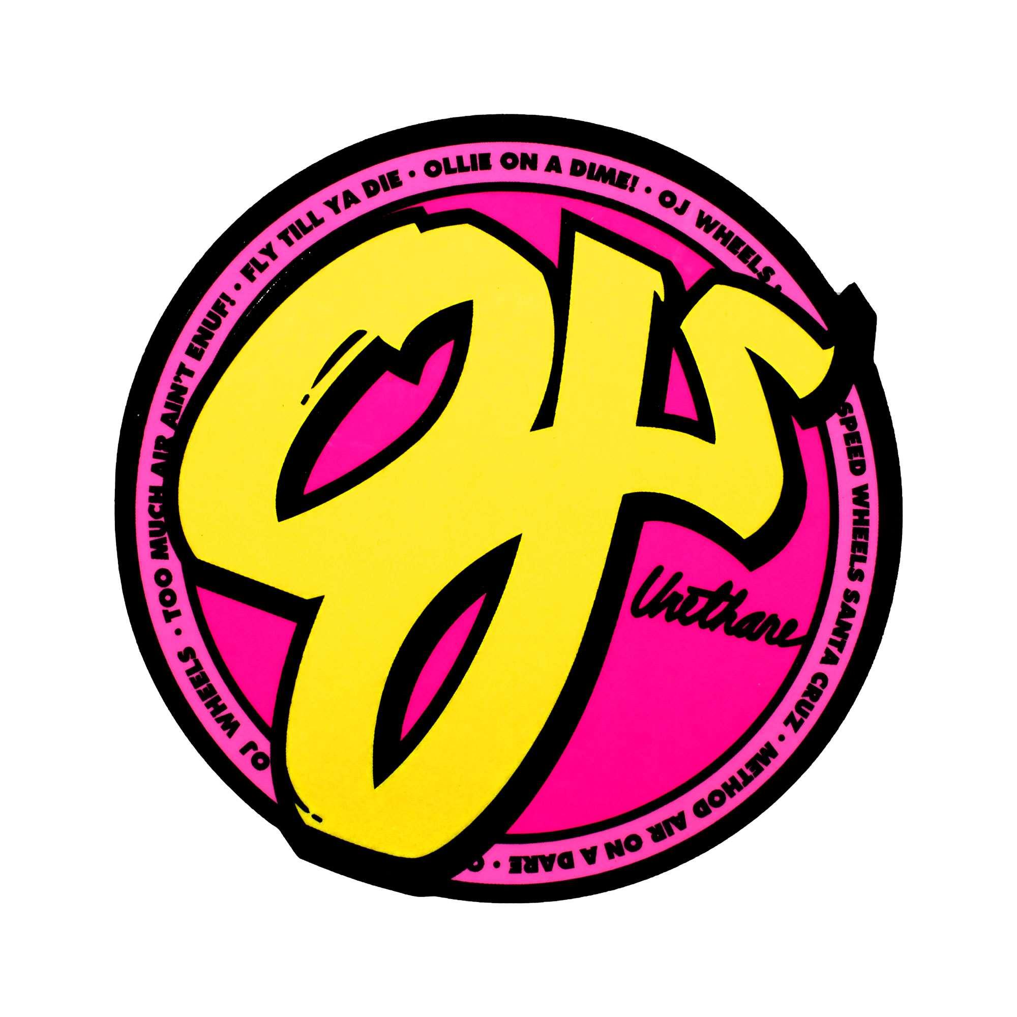 オージェー（OJ） OJ オージェー ステッカー CLASSIC NEON VINYL STICKER 3IN 88281788│Z ...