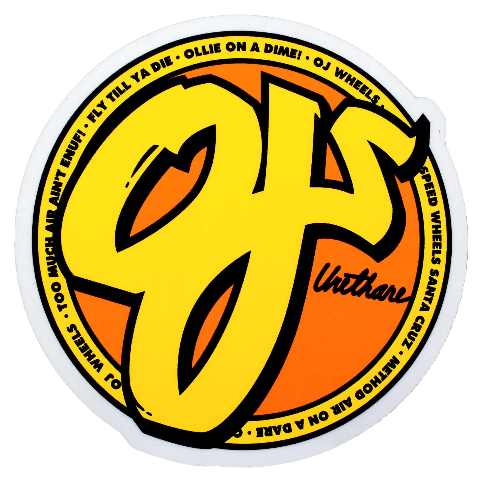 オージェー（OJ） OJ オージェー ステッカー YELLOW CLEAR MYLAR STICKER 3IN×3IN 88281743│Z ...